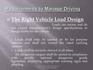 Driving standard health & safety | PPSX | Automotive Industry | Industries