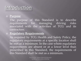 Driving standard health & safety | PPSX | Automotive Industry | Industries