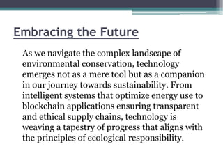 Driving Sustainable Progress: The Crucial Role of Technology | PPTX