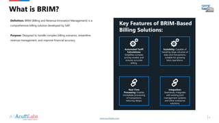 Enhanced Revenue and Efficiency in Telecom: SAP BRIM by Acuiti Labs | PPT