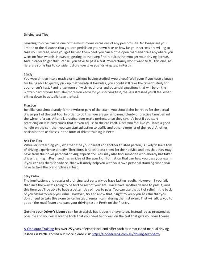 Driving Test Tips driving-test-tips