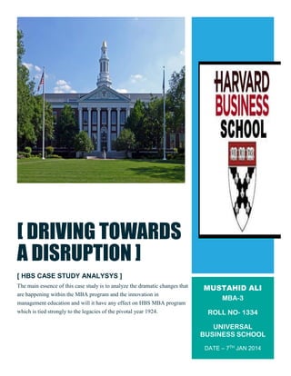 Driving towards a disruption hbr case study | PDF