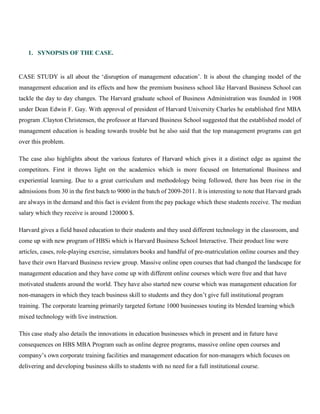 Driving towards a disruption hbr case study | PDF