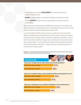 Driving Workplace Performance Through High-Quality Conversations. What ...