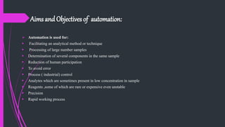 Introduction to Automaed Analysis | PPTX