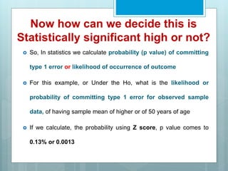 Hypothesis testing, error and bias | PPTX