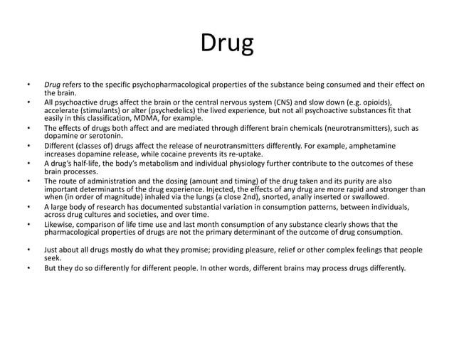 Dr Jean Paul Grund - Supporting power point slides on Drug Set and ...