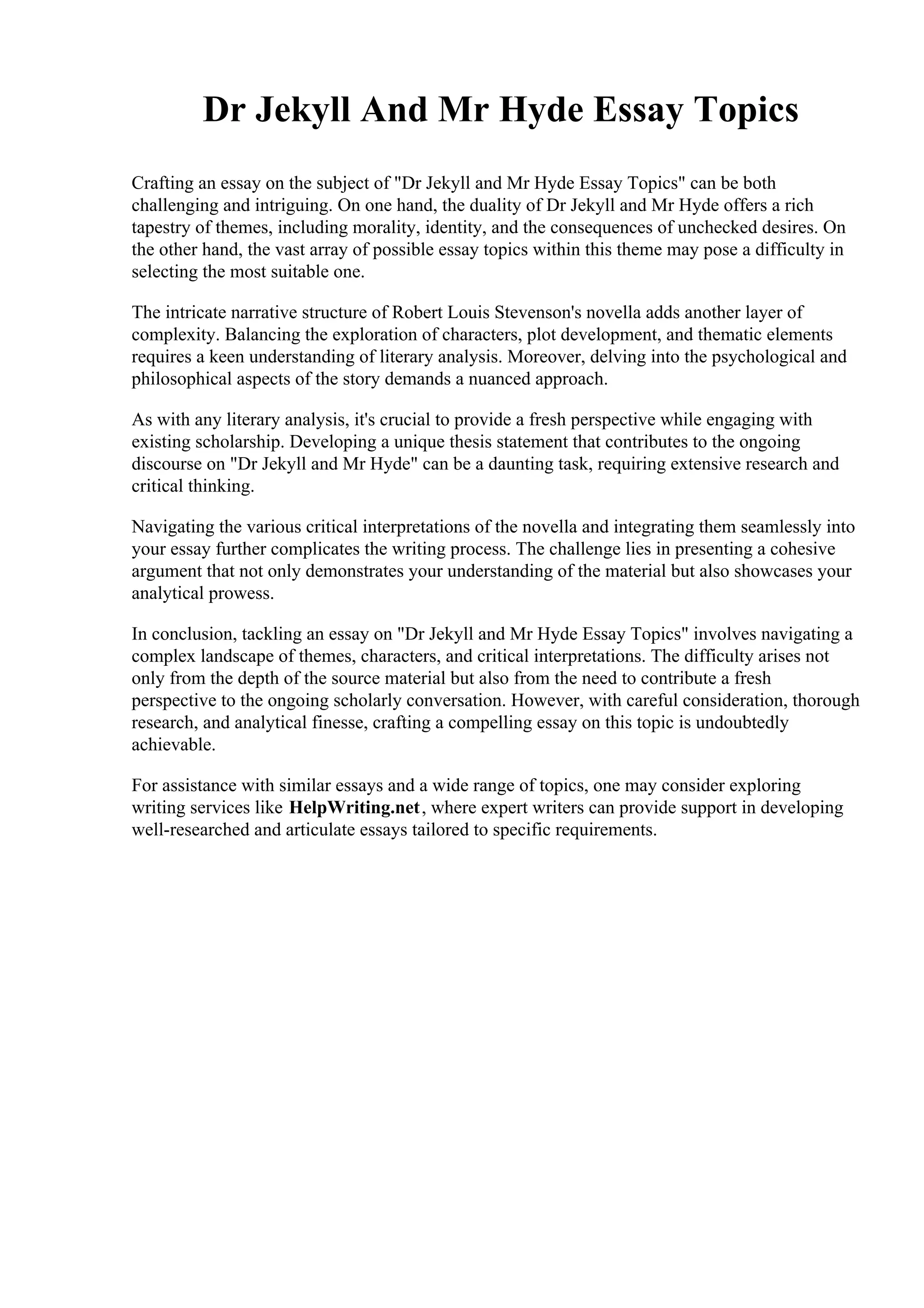 Dr Jekyll And Mr Hyde Essay Topics.pdf