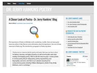 Dr. Jerry Hankins - Poetry Website - DrJerryHankins.org | PPTX