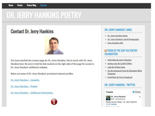 Dr. Jerry Hankins - Poetry Website - DrJerryHankins.org | PPTX