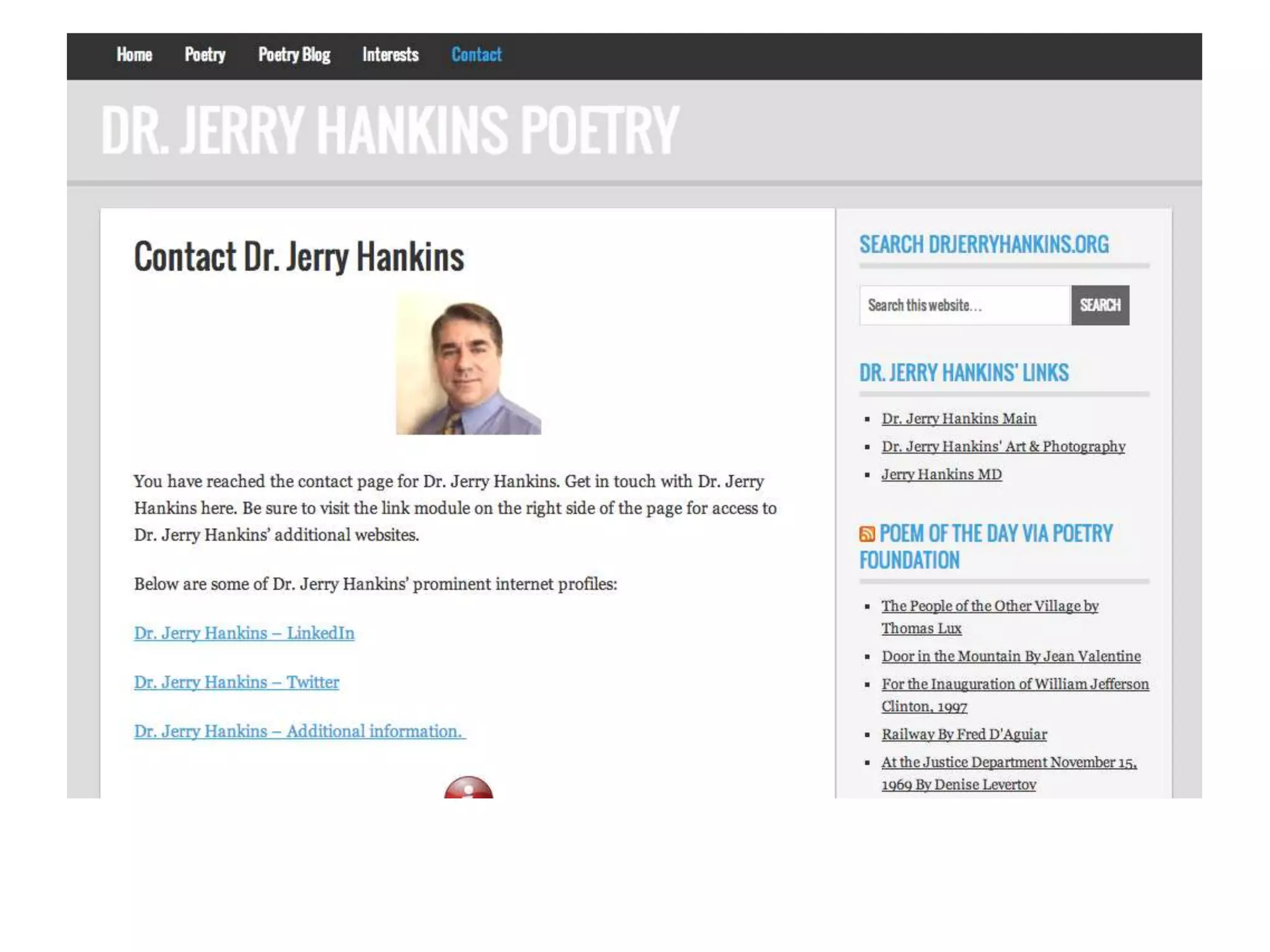 Dr. Jerry Hankins' Poetry Website - DrJerryHankins.org - Website ...