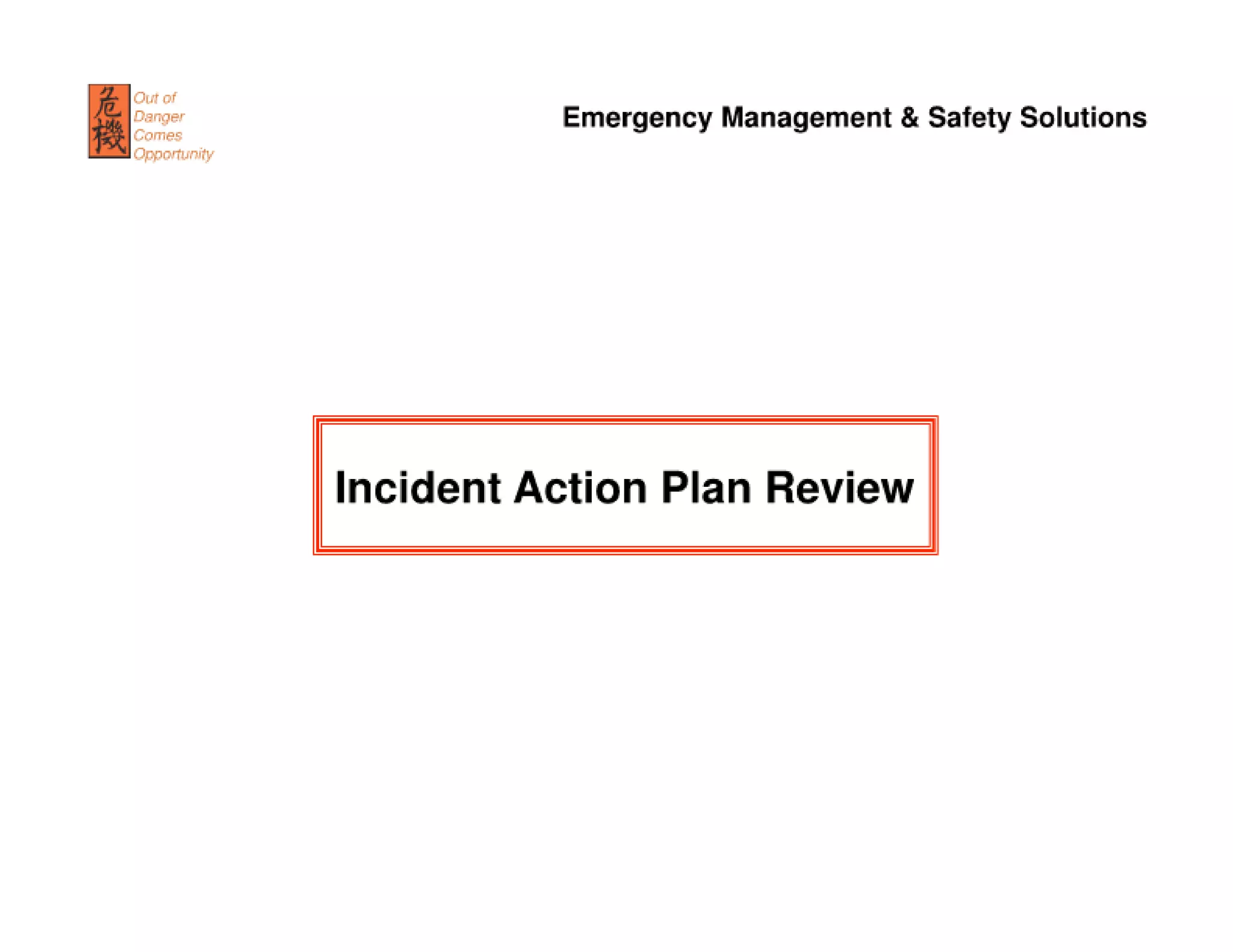 Incident Action Plans | PDF