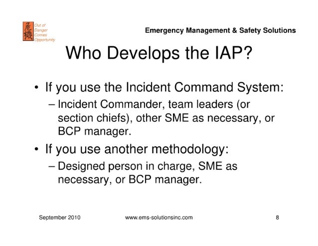 Incident Action Plans Incident Action Plans