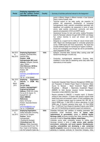 Dr john cv as hydrogeologist | PDF