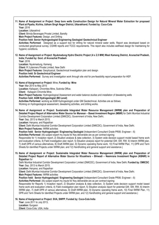 Dr john cv as hydrogeologist | PDF