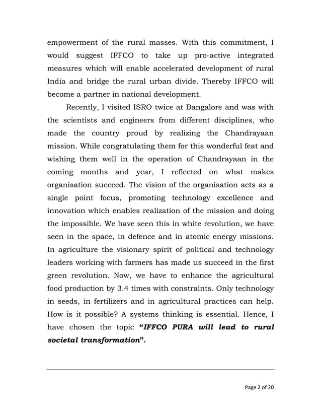 Dr kalam iffco-v2008 | PDF