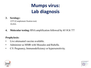 Paramyxovirus: Dr Kamlesh Patel | PPTX | Infectious Diseases | Diseases ...
