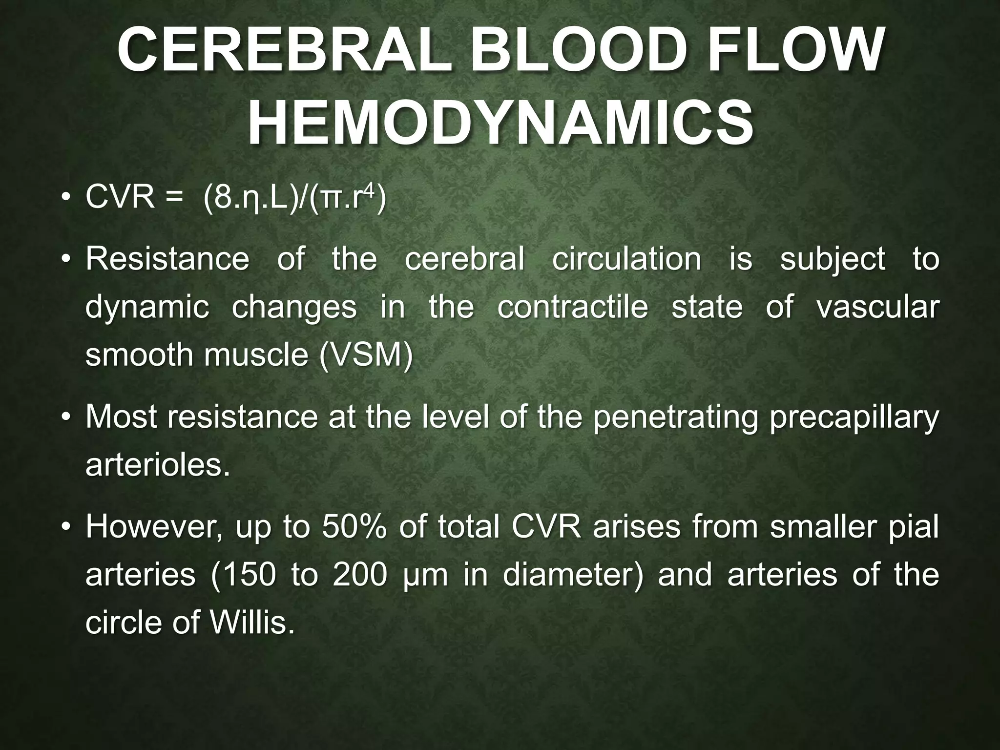 Cerebral Blood Flow and its Regulation | PPTX