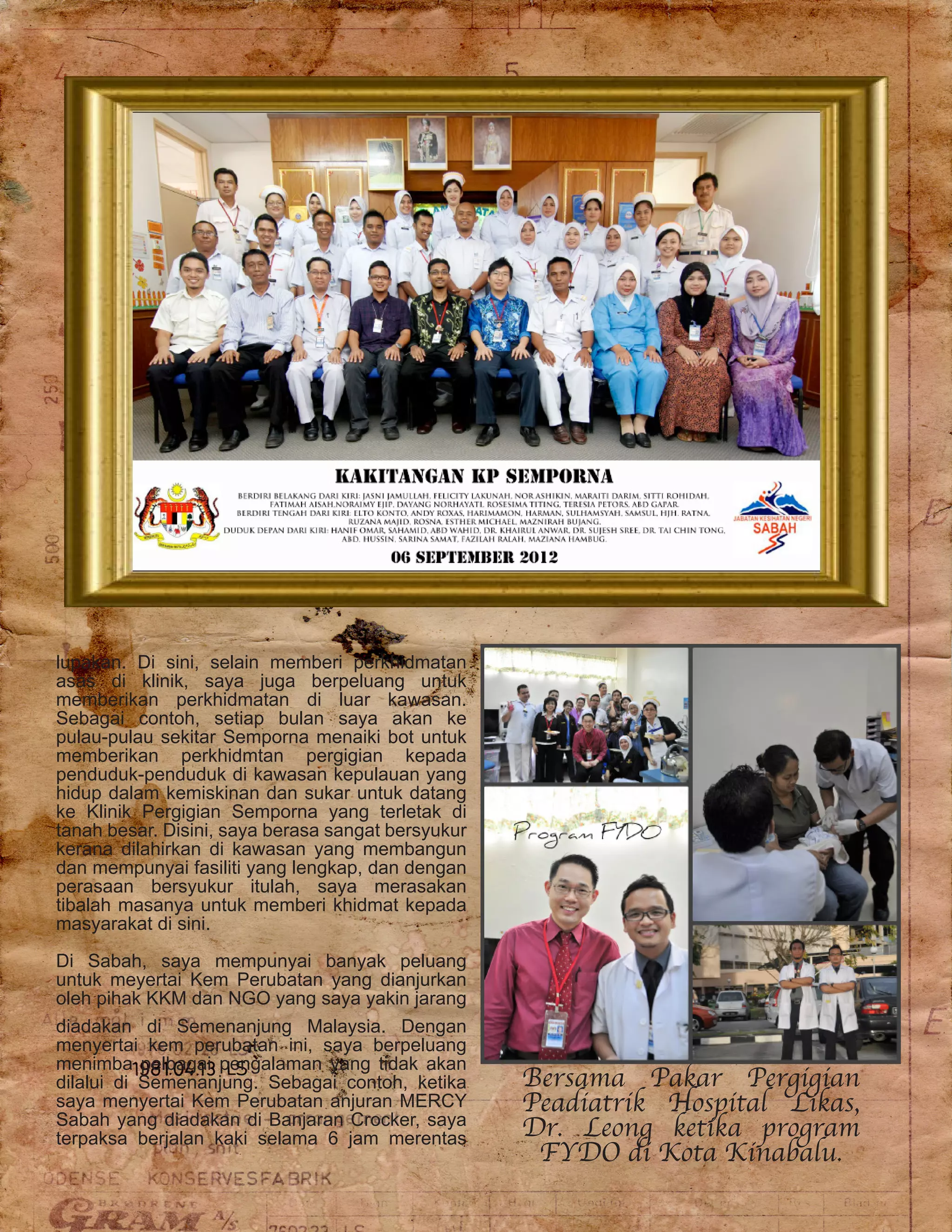 Tstimoni dari Dr Khairul di Samporna Sabah | PDF