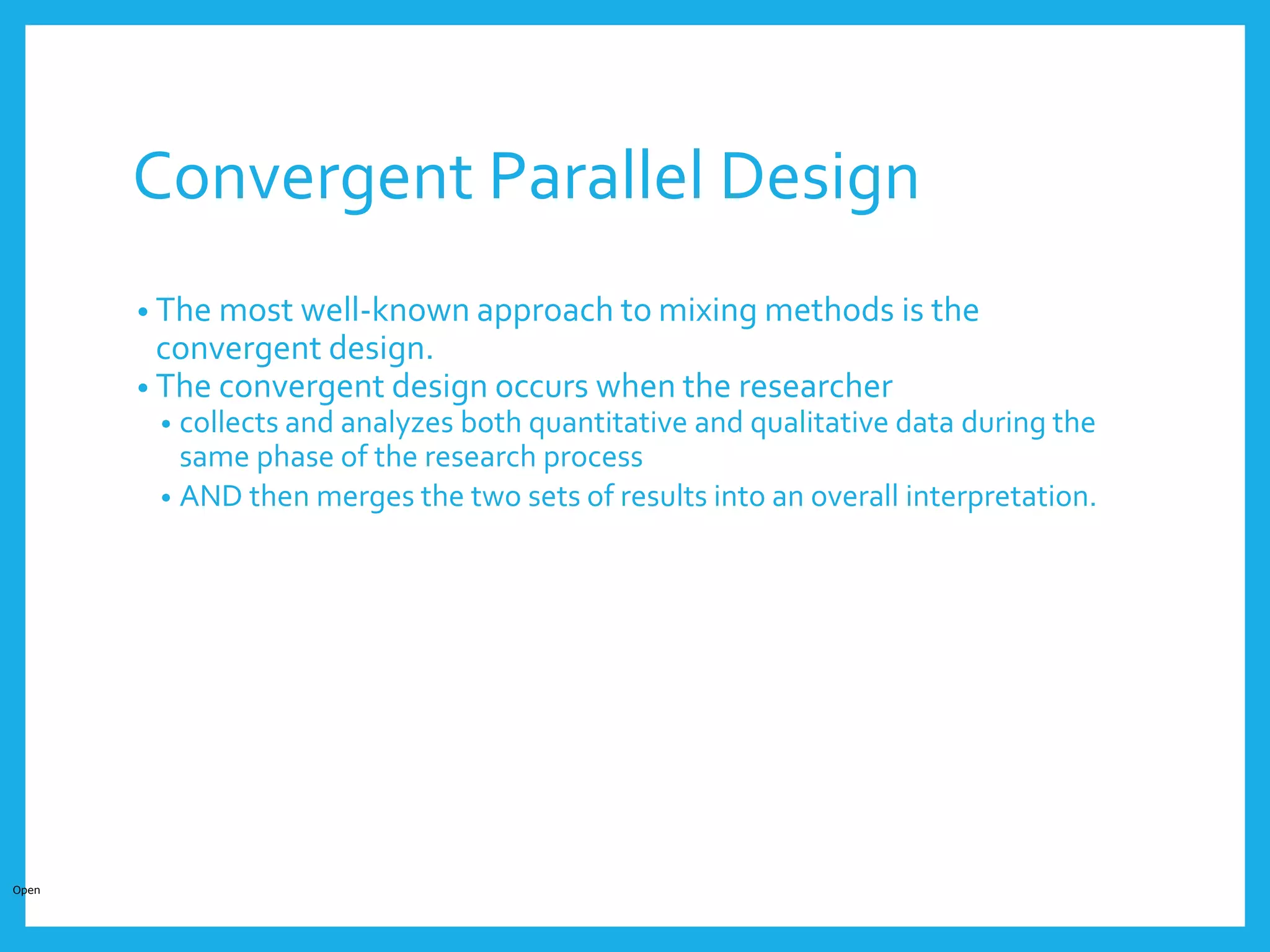 Mixed Method Research Methodology | PPTX