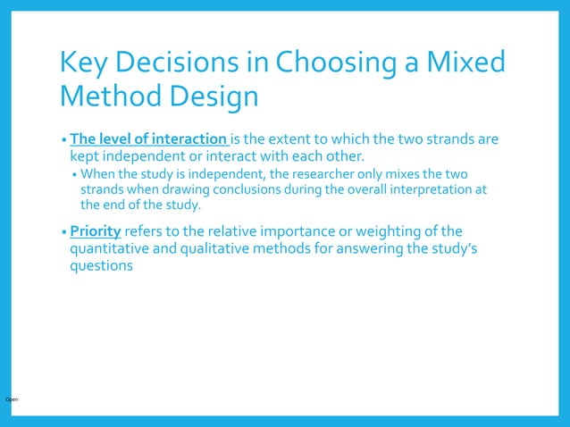 Mixed Method Research Methodology