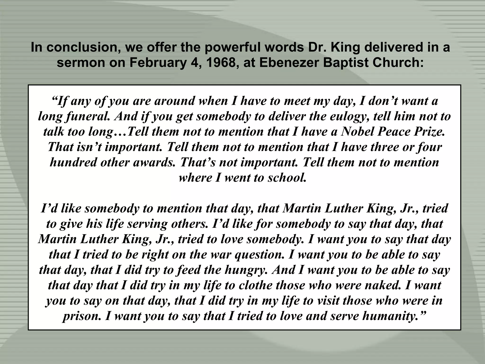 Dr. Martin Luther King, Jr. | PPT