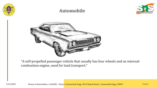 history of automobile | PPT