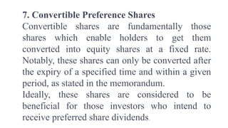 BASICS OF COMPANY ACCOUNTS PREFERENCE SHARES | PPTX