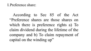 BASICS OF COMPANY ACCOUNTS PREFERENCE SHARES | PPT