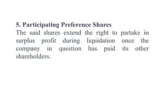 BASICS OF COMPANY ACCOUNTS PREFERENCE SHARES | PPT