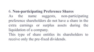 BASICS OF COMPANY ACCOUNTS PREFERENCE SHARES | PPTX