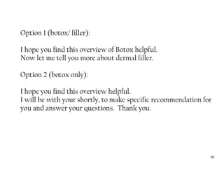 Dr lee botox filler video script | PPT