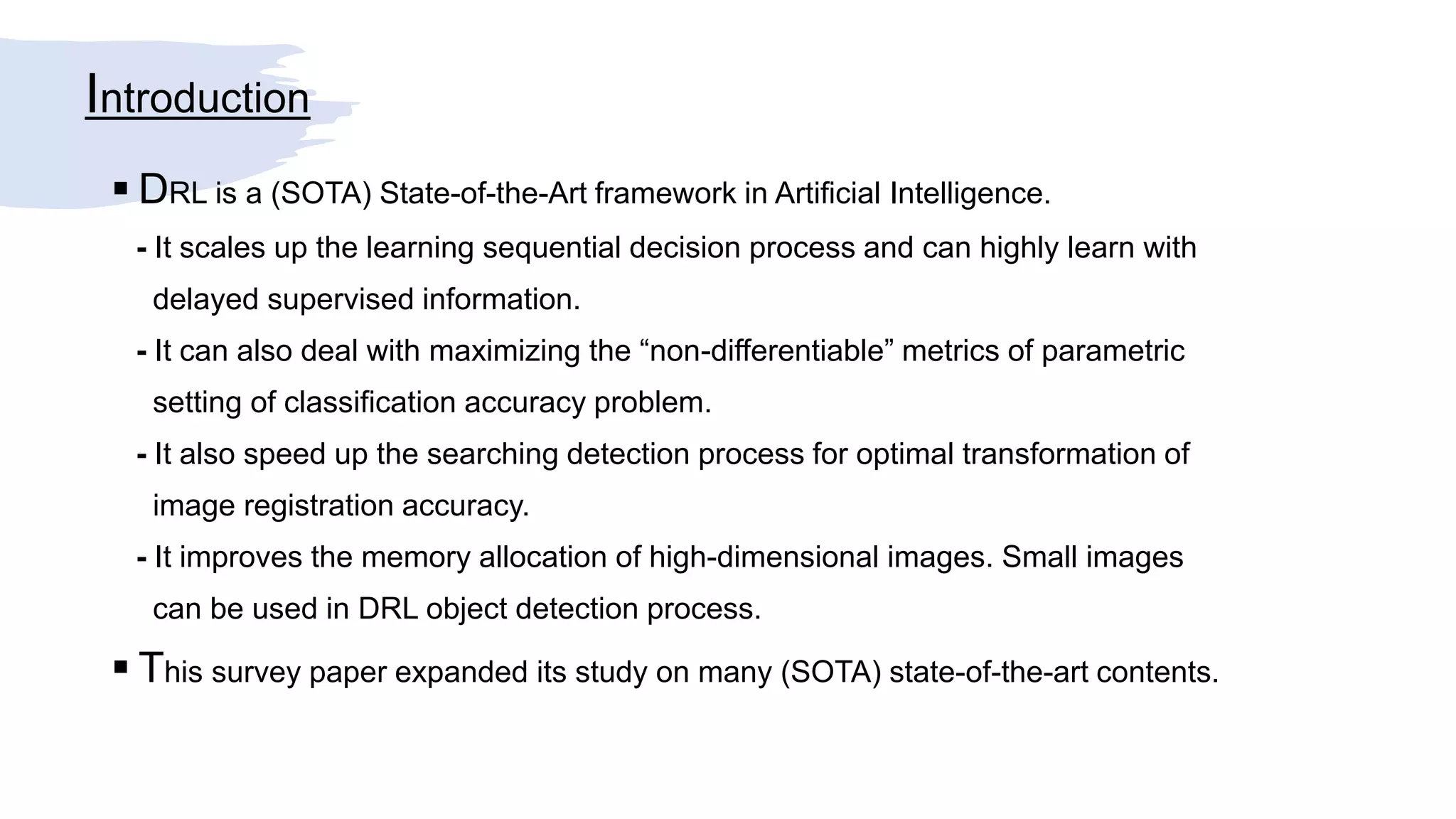 DRL Medical Imaging Literature Review | PPTX