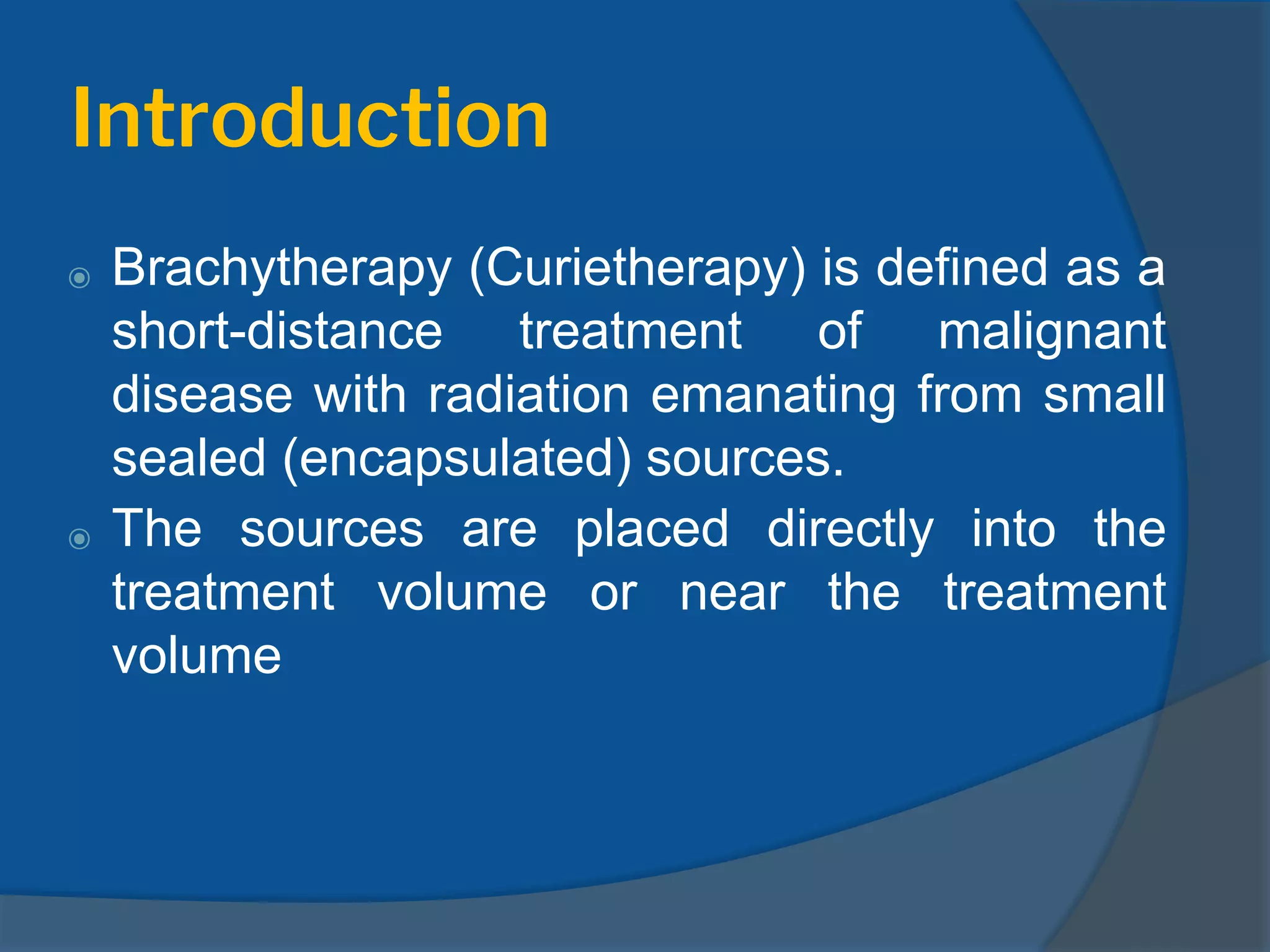 Permanent implant Brachytherapy | PPTX