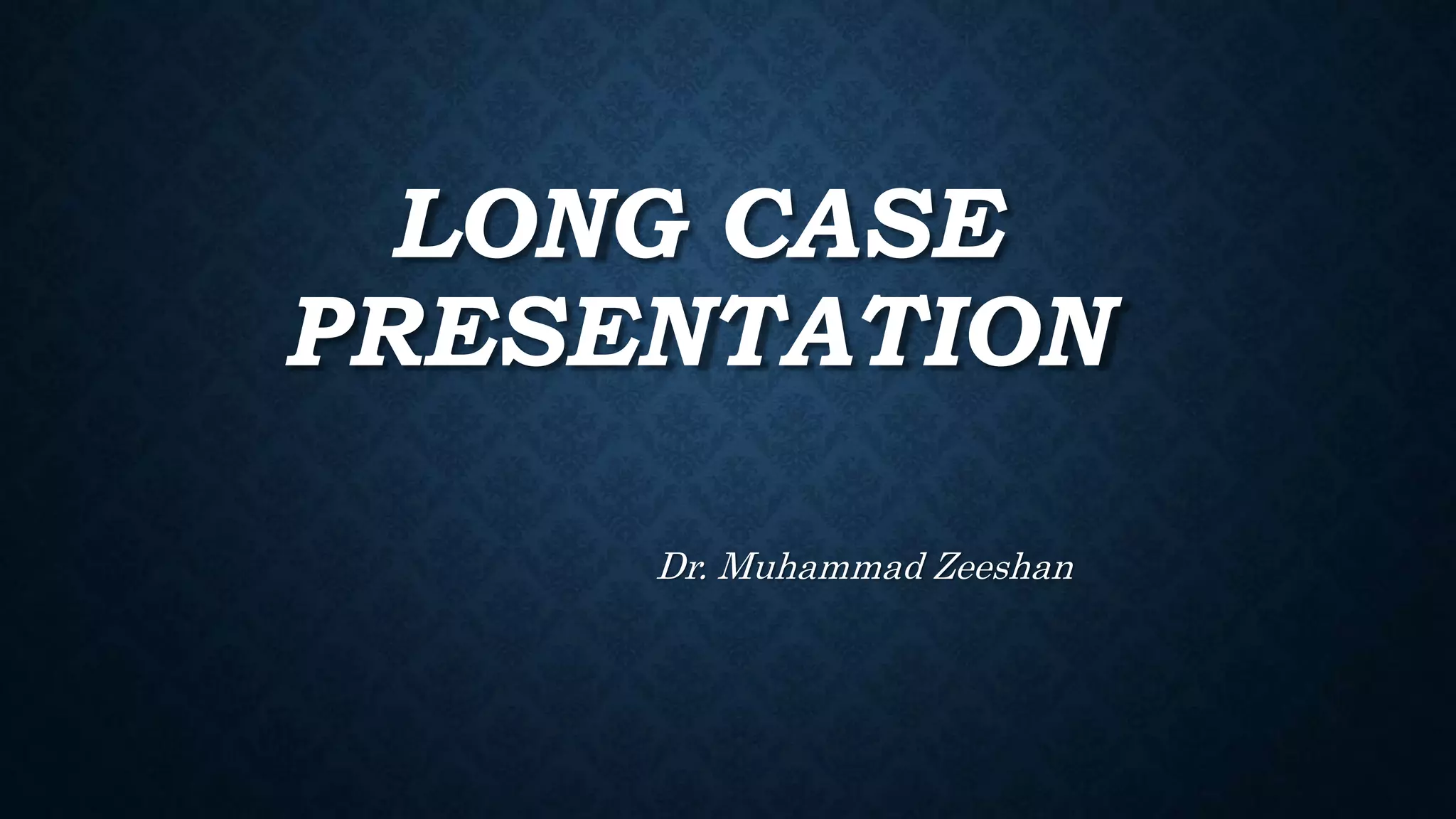 Diabetic Retinopathy - Long Case Presentation by Dr. Muhammad Zeeshan ...