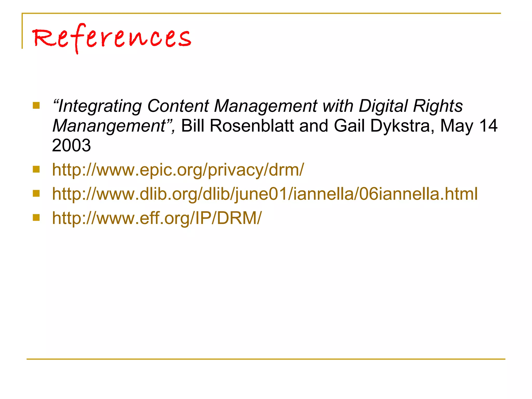 Digital Rights Management | PPT