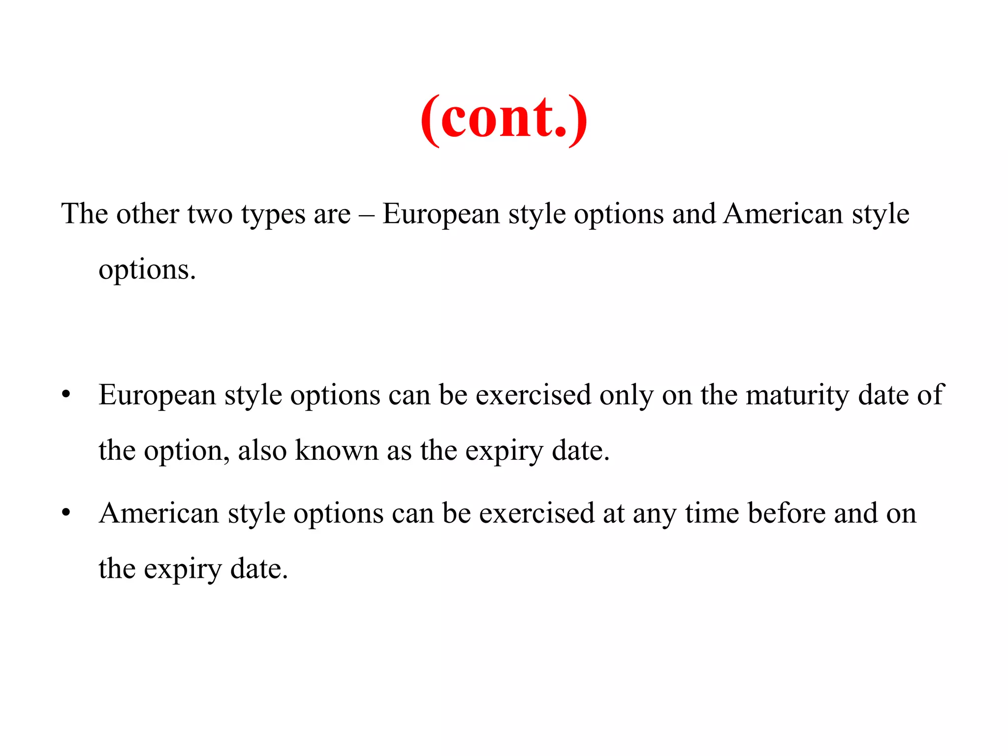 Options Contract | PPTX