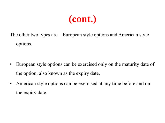 Options Contract | PPTX
