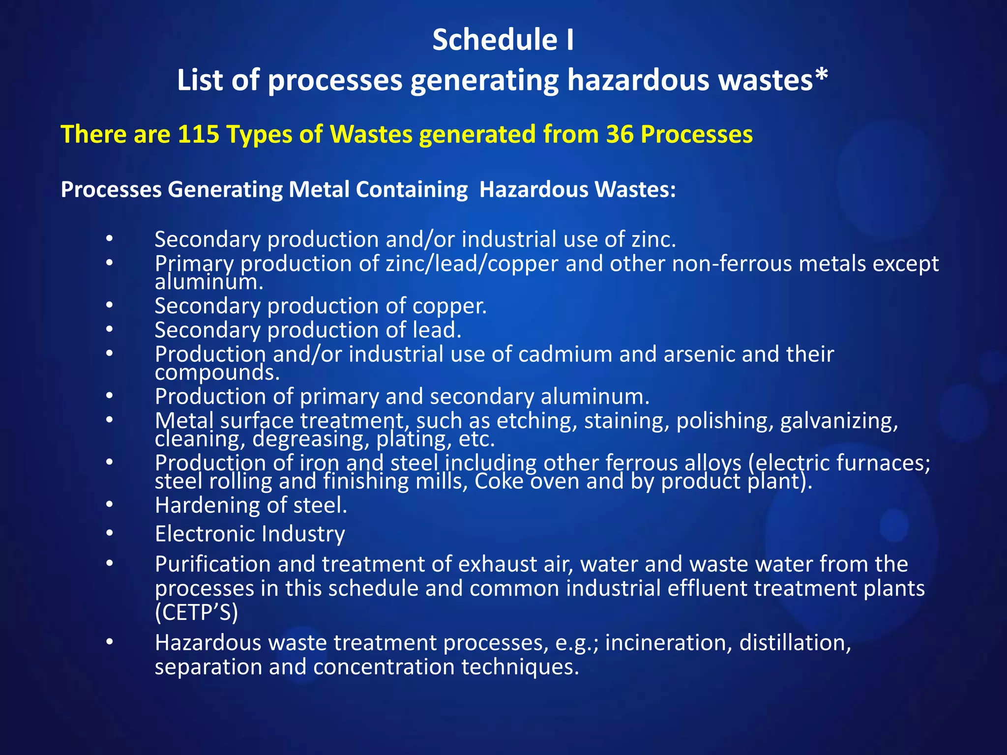 Hazardous Wastes (Management, Handling and Transboundary Movement ...