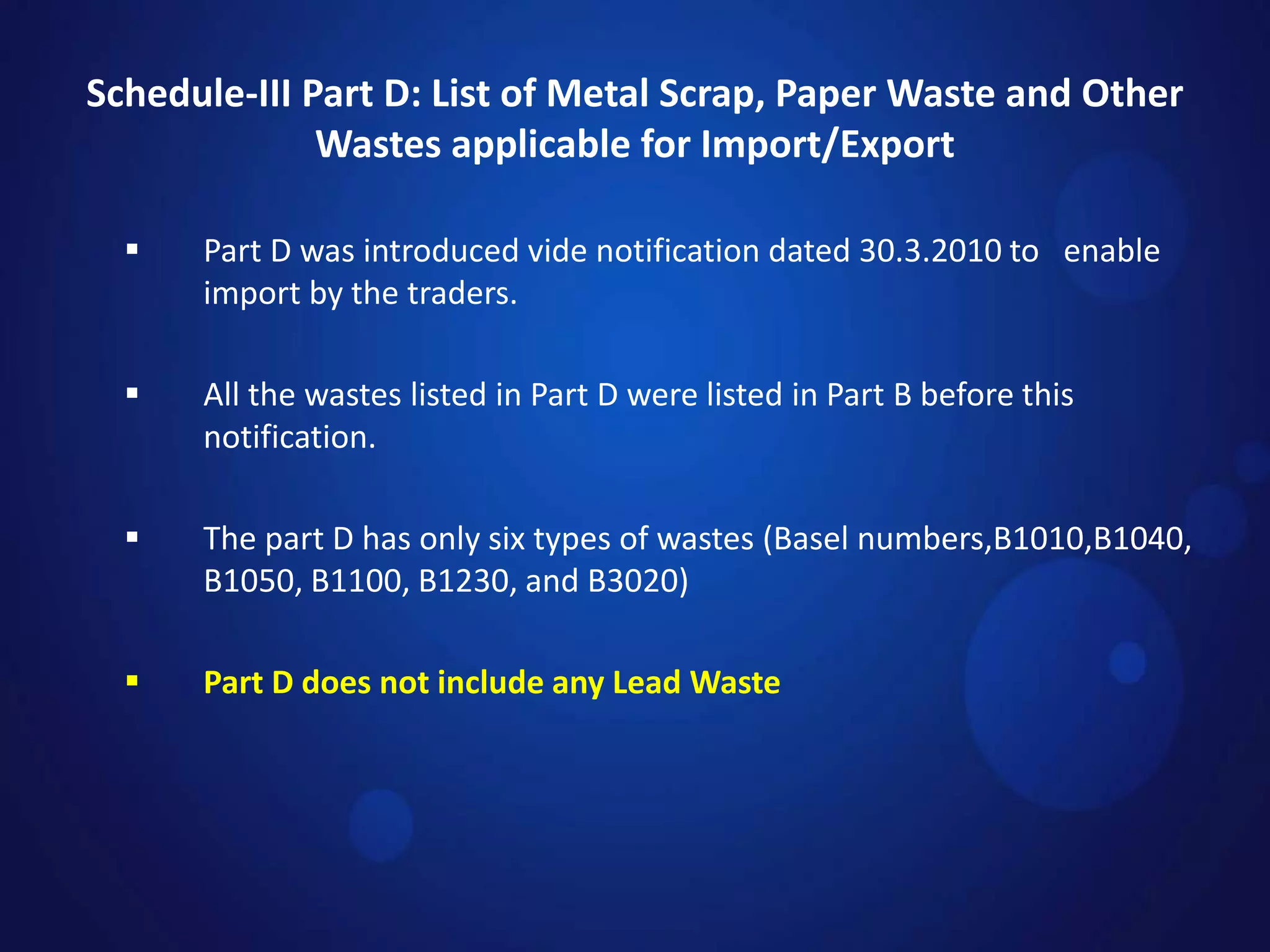 Hazardous Wastes (Management, Handling and Transboundary Movement ...