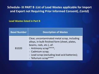 Hazardous Wastes (Management, Handling and Transboundary Movement ...
