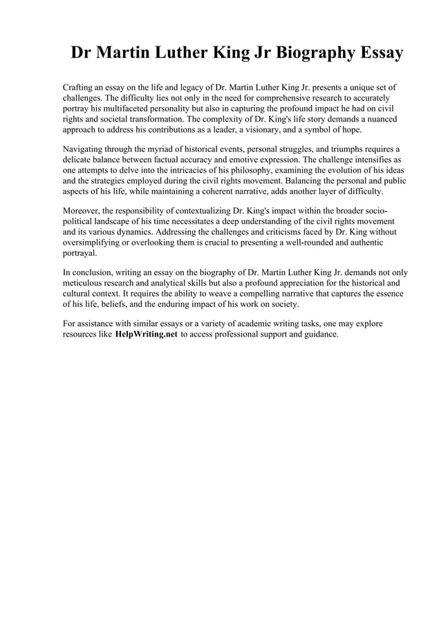 Dr Martin Luther King Jr Biography Essay.pdf