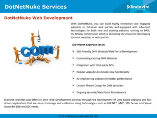 DNN Web & Module Development Services by Brainvire | PPT
