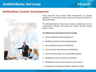 DNN Web & Module Development Services by Brainvire | PPT
