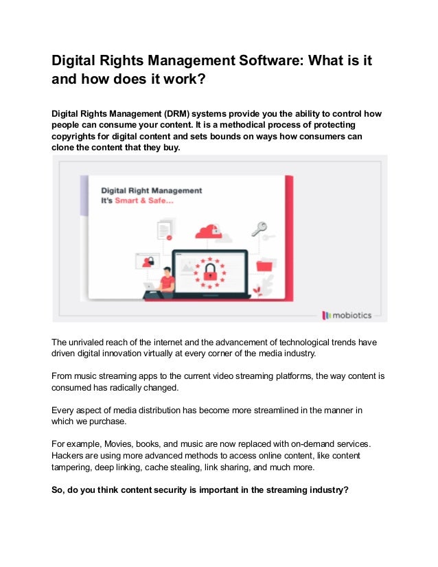 Digital Rights Management Software: What is it and how does it work?