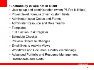 P6 EPPM Functionality | PPTX