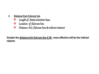 INDIRECT RETAINERS IN CAST PARTIAL DENTURES- Dr MEENU MERRY C PAUL | PPT