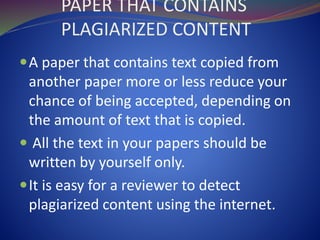 Common Errors in Writing a Research Paper | PPTX