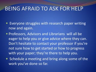 Common Errors in Writing a Research Paper | PPTX