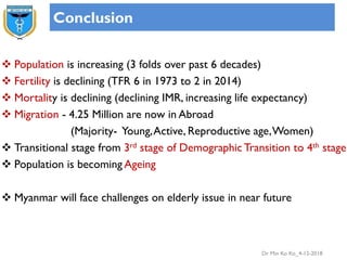 Dr Min Ko Ko_ Demography and Population Ageing in Myanmar | PDF